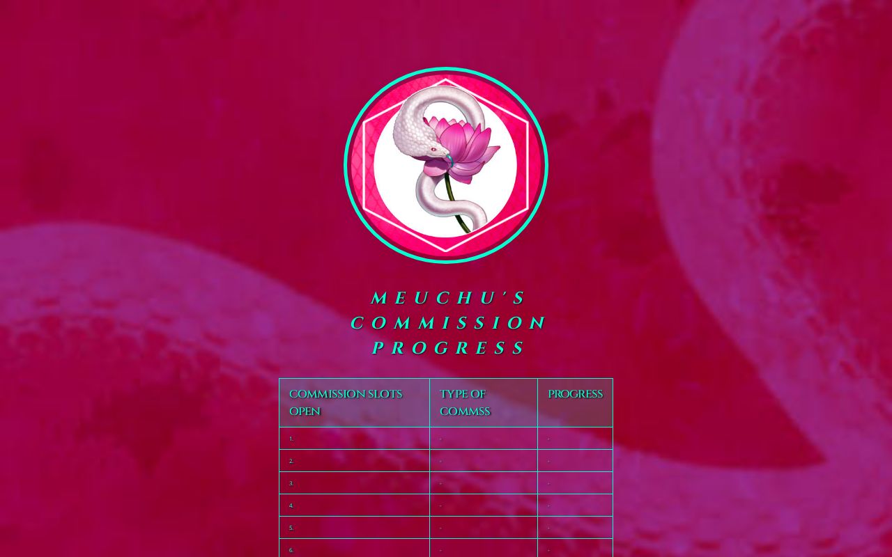 MeuChu's Commission Progress